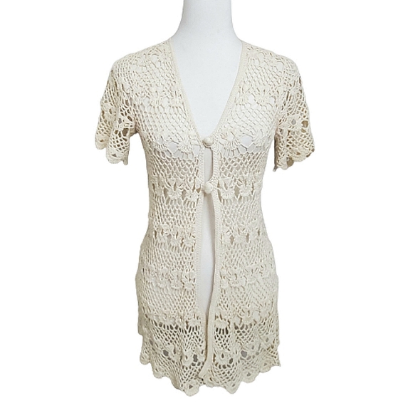 SK Imports | Sweaters | Vintage Sk Imports Hand Crocheted Cardigan ...